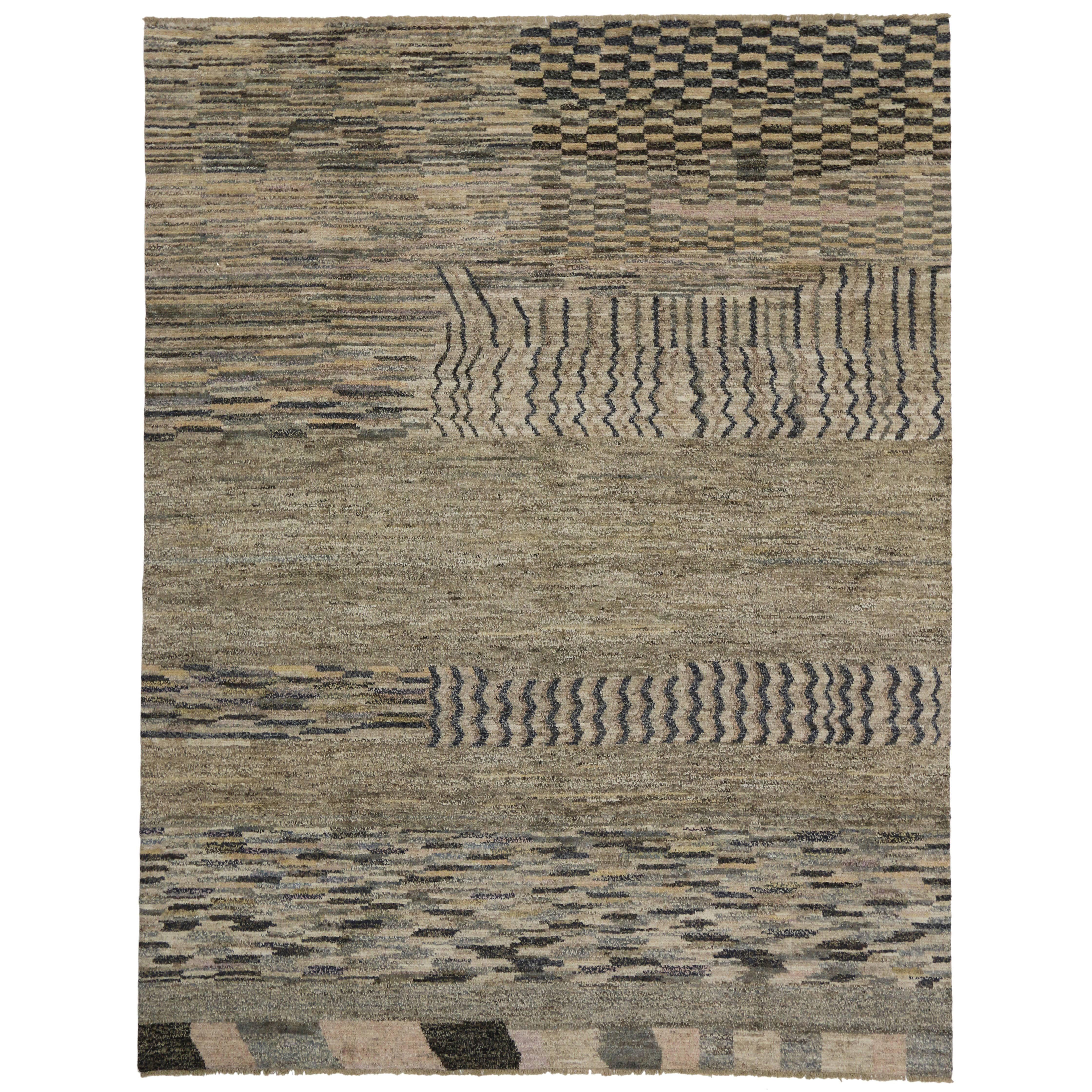 New Contemporary Moroccan Area Rug with Modern Tribal Design For Sale ...