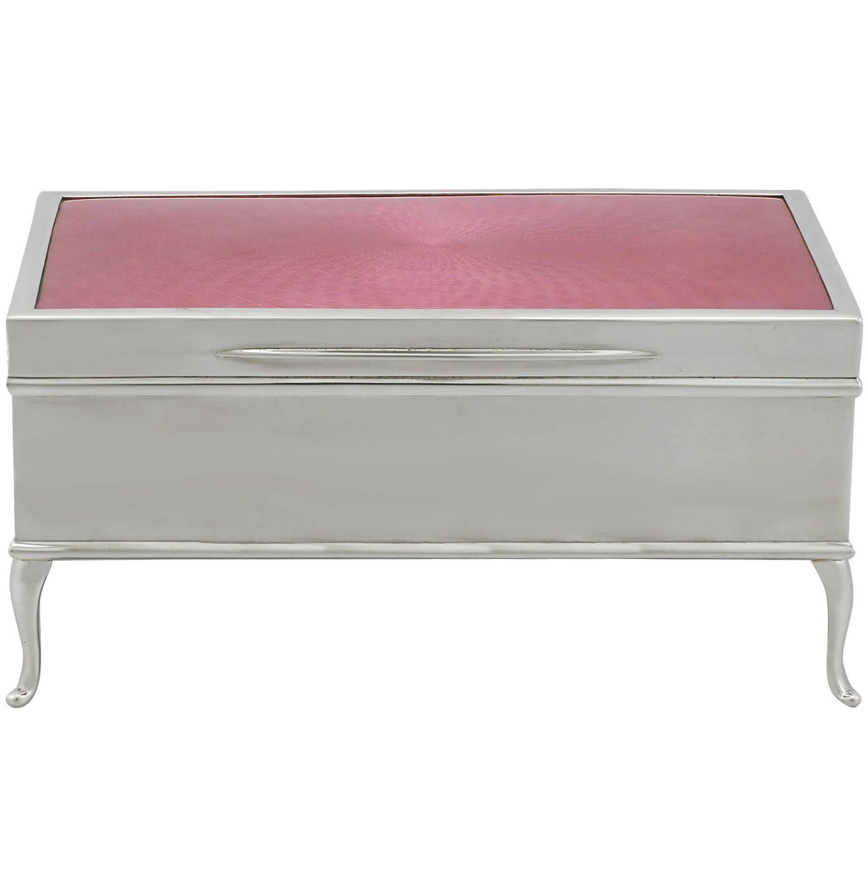 Sterling Silver and Jade Box, Farmer, circa 1920 For Sale at 1stdibs