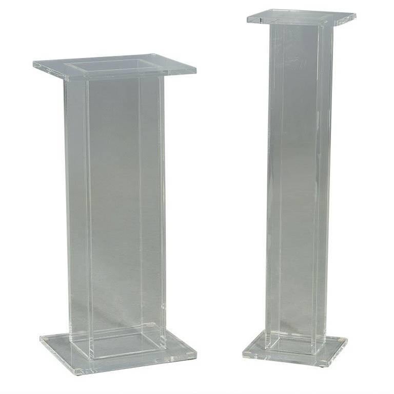 Vintage Acrylic Pedestal Set at 1stDibs