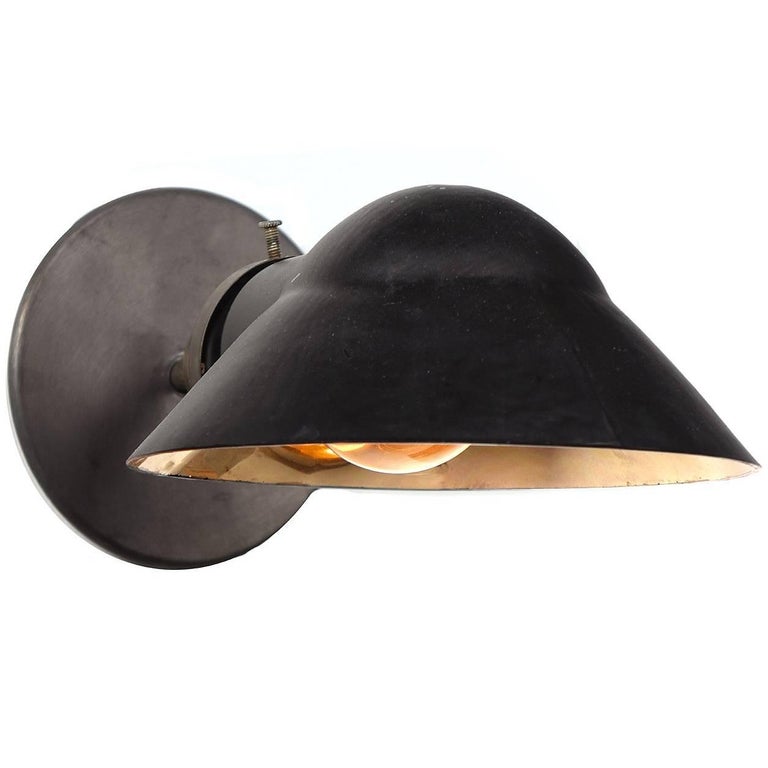 Wheeler Fish Tail Mirrored Reflector, Pullman Car Sconce at 1stdibs