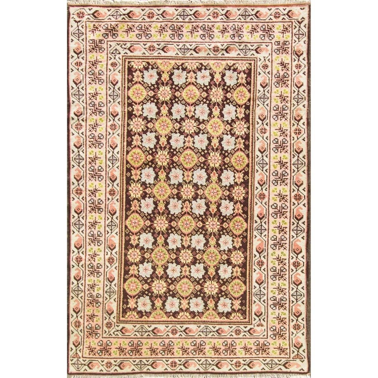 Antique Rug, Unusual, 3'4" x 6'6" For Sale at 1stDibs