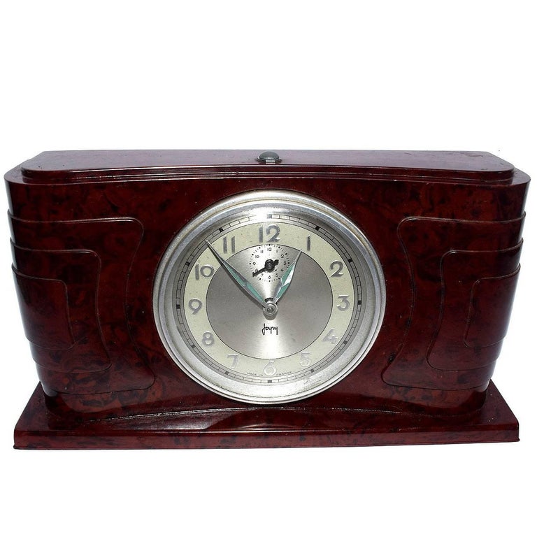 Art Deco Bakelite Streamline Clock by Japy France at 1stDibs ...