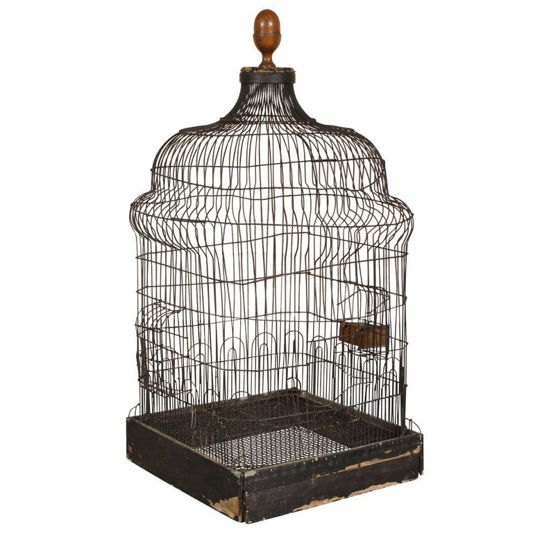 Antique Wire Bird Cage at 1stDibs