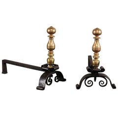 19th Century English Iron Sailor Andirons with Nautical Motifs For Sale ...