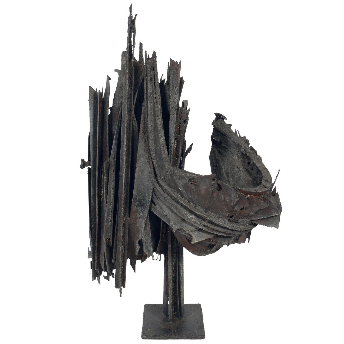 Mid-Century Modern Brutalist Bronze Sculpture For Sale at 1stDibs