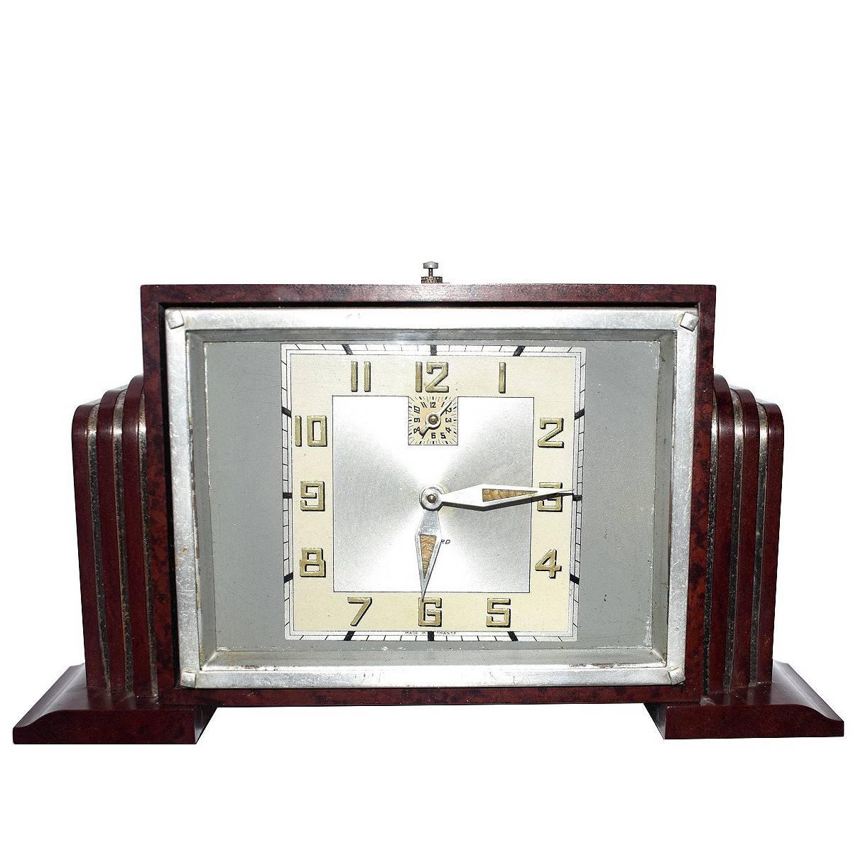 French Bakelite Art Deco Clock by Bayard at 1stDibs
