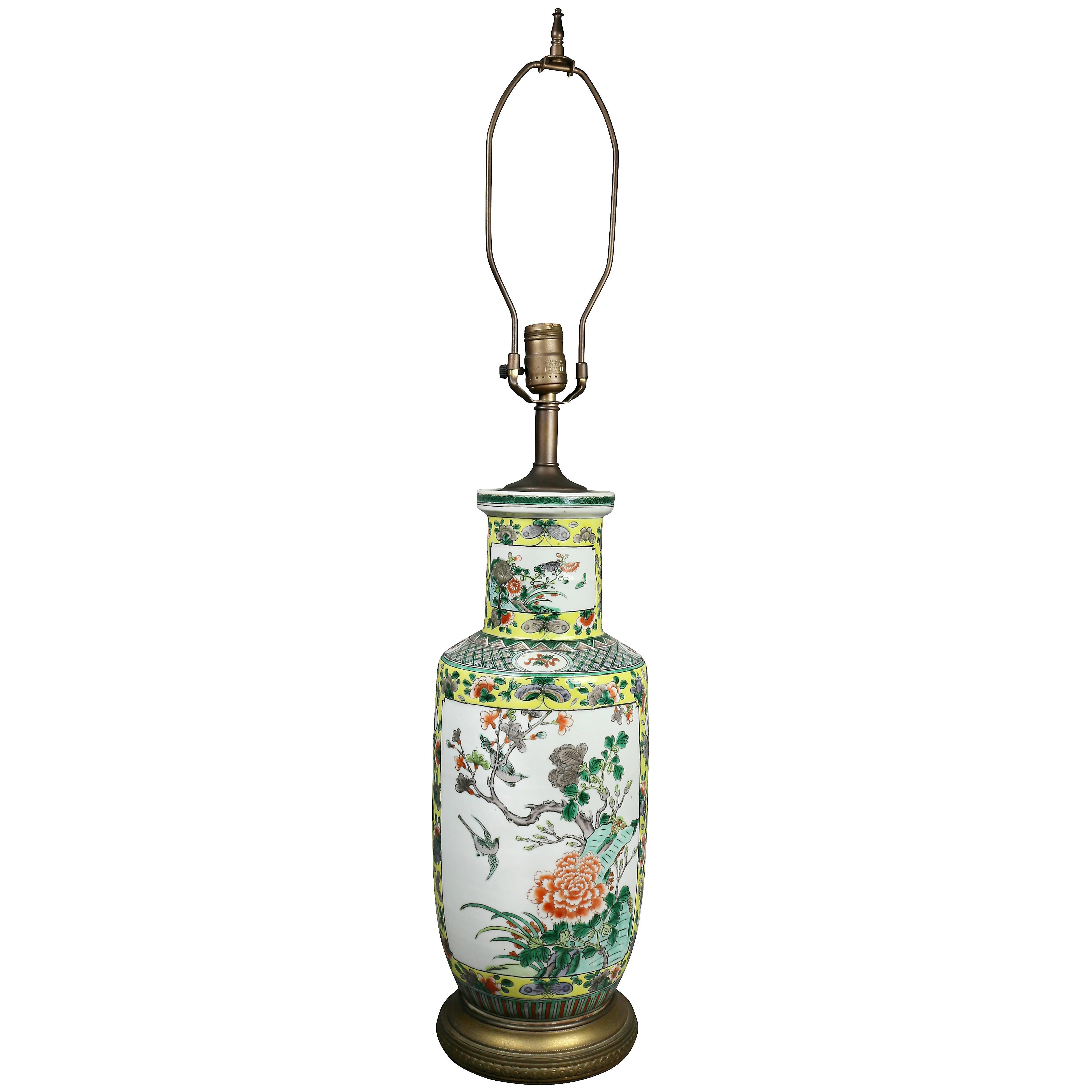 Chinese Turquoise Glazed Table Lamp at 1stDibs