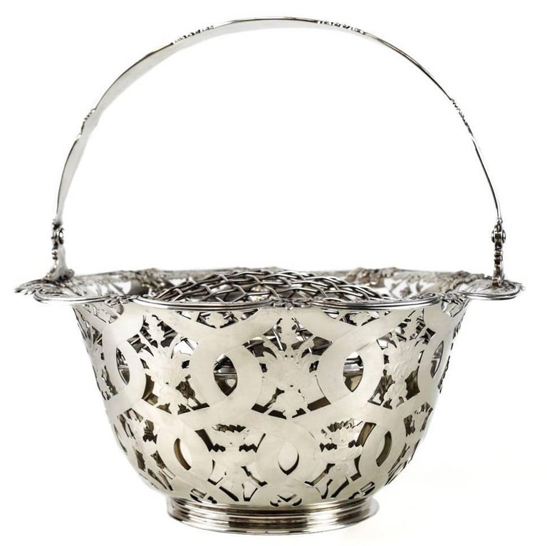 Tiffany and Co Makers Sterling Silver Flower Basket at 1stDibs