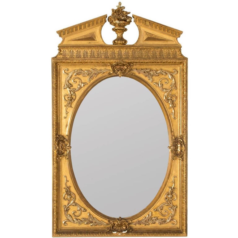 Neoclassical Mirror with Gold Gilt For Sale at 1stDibs