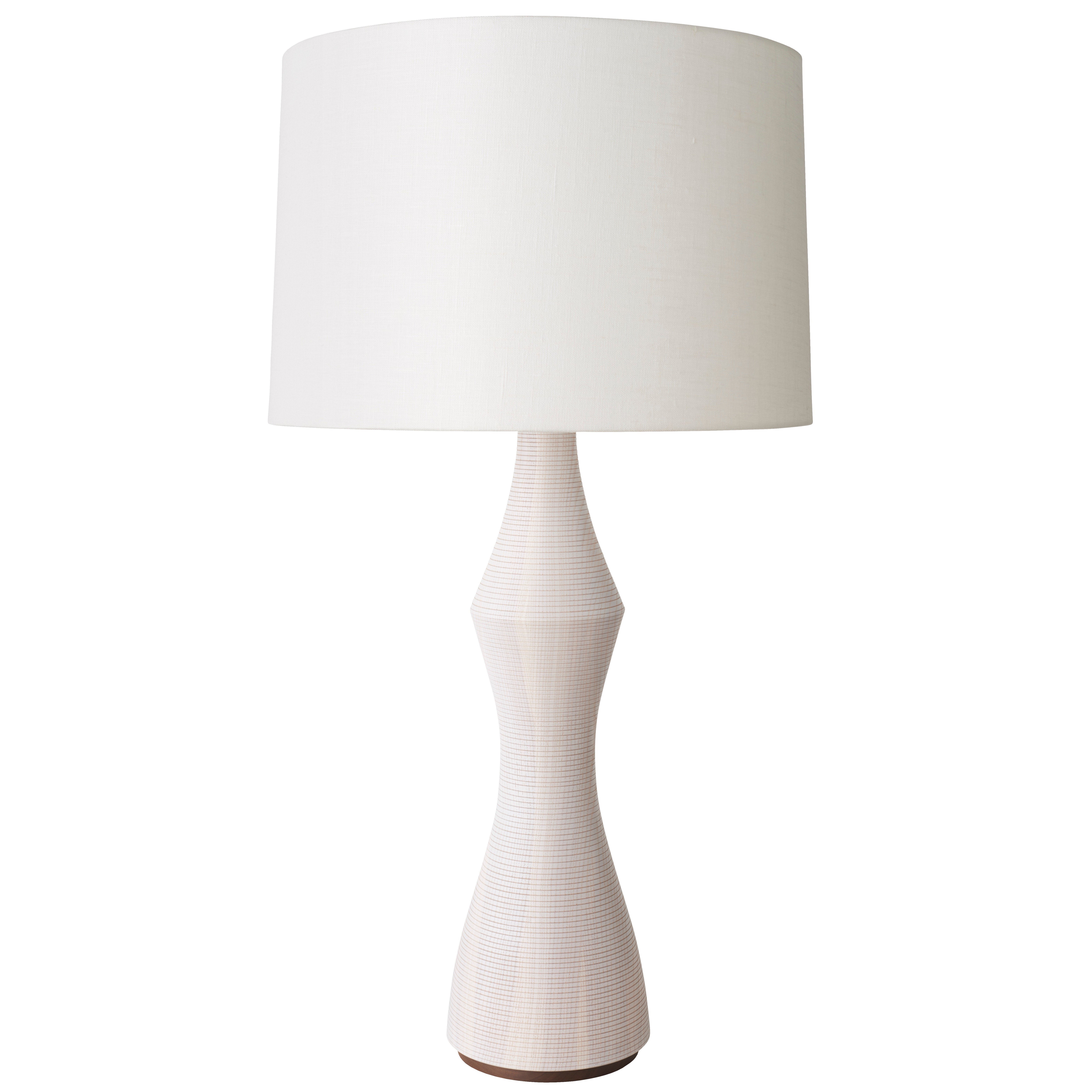 Handcrafted Turned Eden Lamp of Figured Walnut and Graphite Ash, Black ...