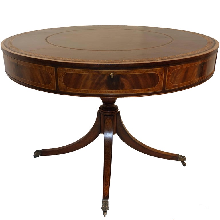 English Georgian Mahogany Rent Table or Library Table at 1stDibs