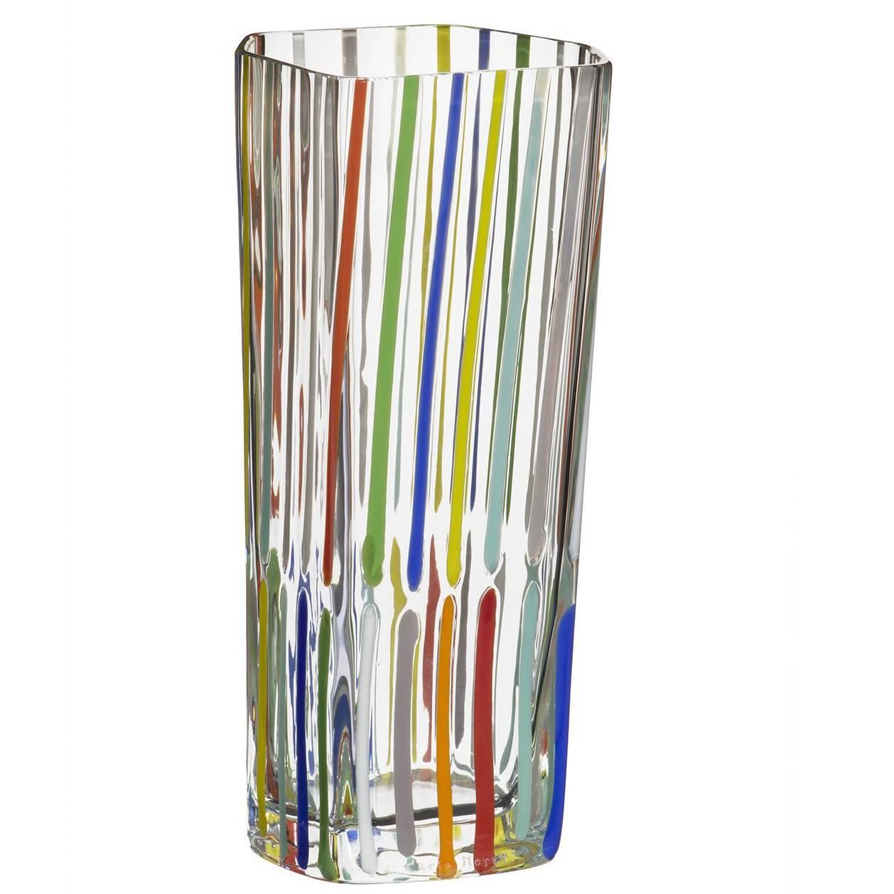 Bosco Carlo Moretti Contemporary Mouth Blown Murano Glass Vase For Sale ...