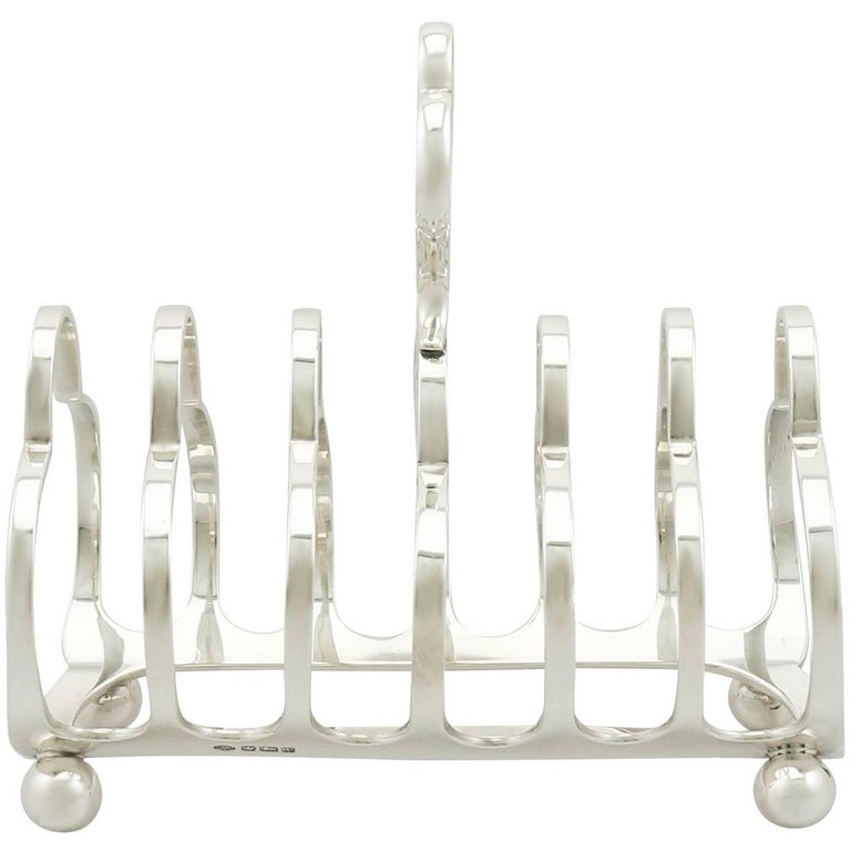 1910s Antique Sterling Silver Toast / Letter Rack at 1stDibs