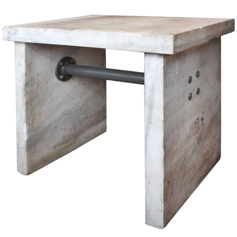 Carrara Marble Laboratory Table at 1stDibs