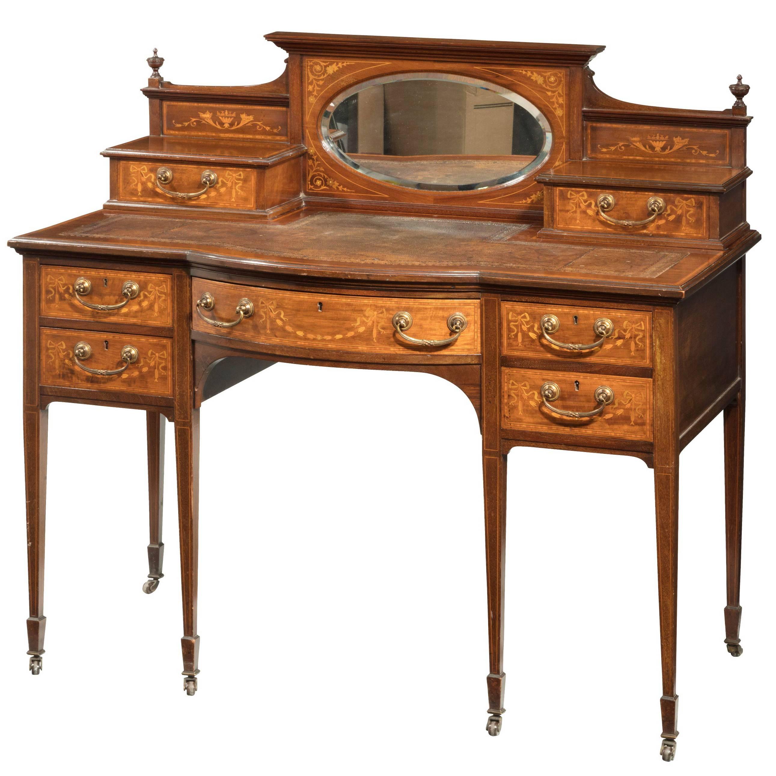 Late 19th Century Marquetry Ladies Writing Table For Sale at 1stDibs