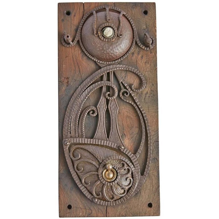 Remarkably Ornate Wrought Iron Door Bell from Chile, circa 1910 at 1stDibs