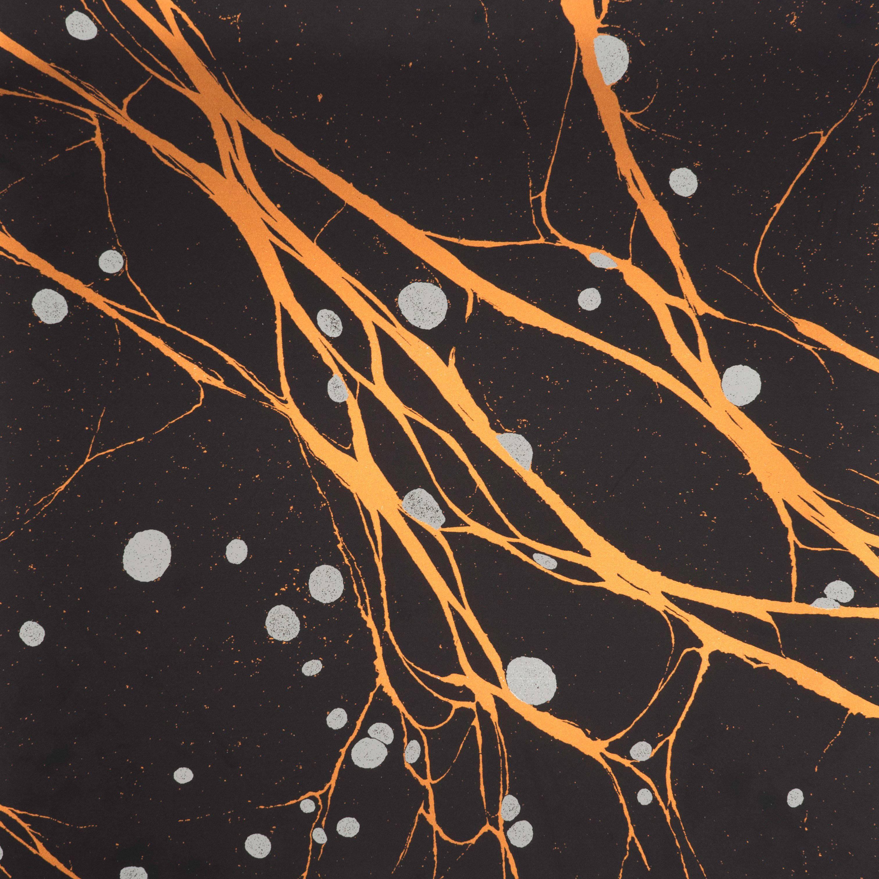 Willow Ember Wallpaper or Wall Mural in Black and Bronze Metallic For ...