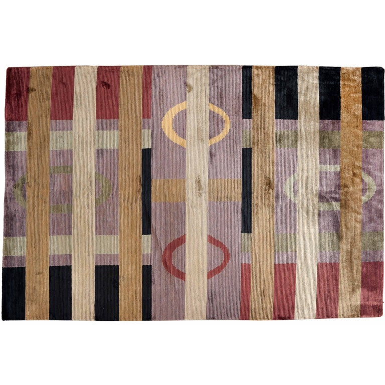 Geometric Pattern Rug For Sale at 1stDibs