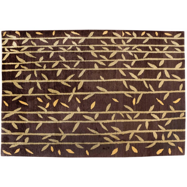 Bamboo Pattern Rug For Sale at 1stDibs