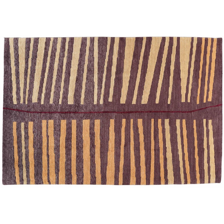 Abstract Lines Rug For Sale at 1stDibs