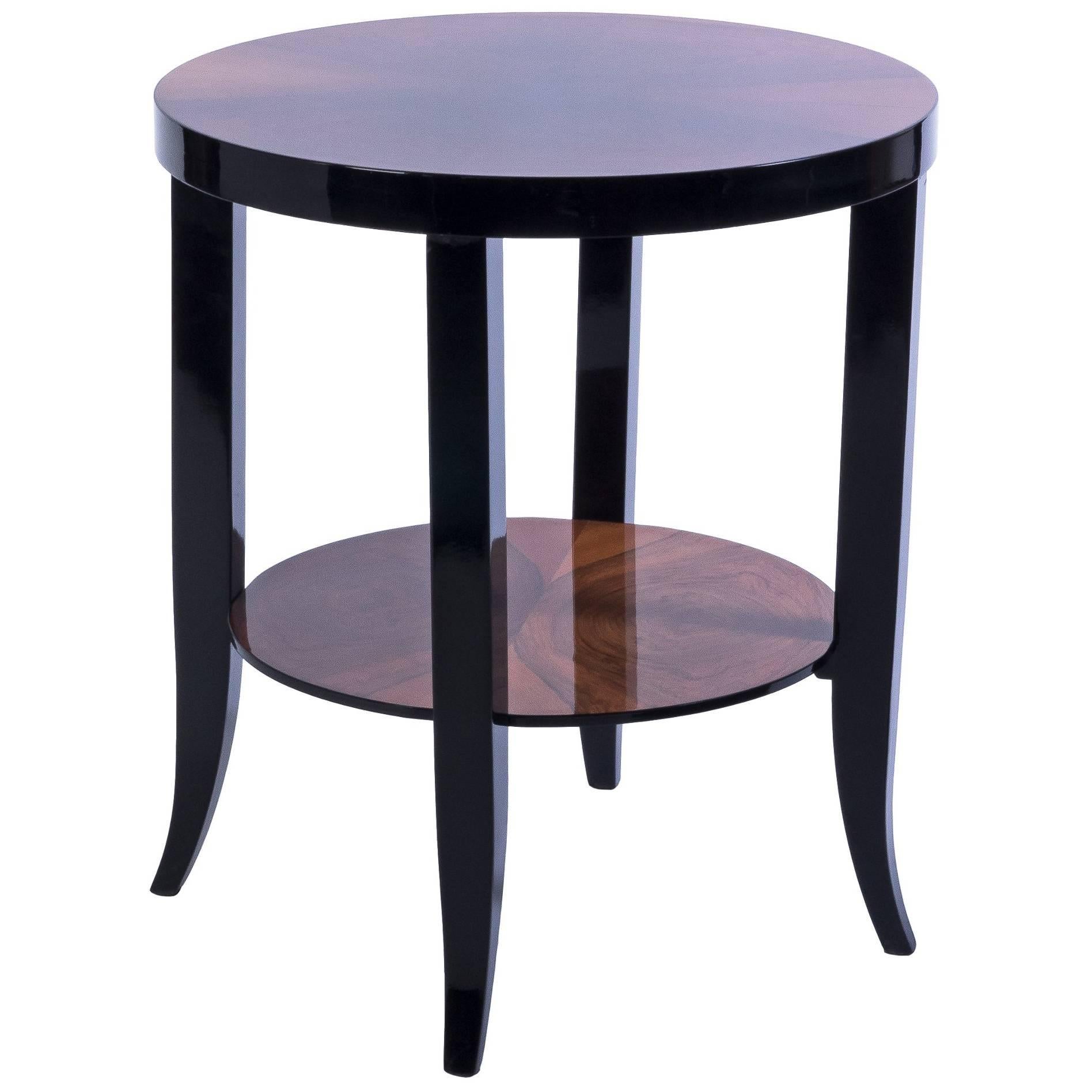 Chic Art Deco Two-Levels Round Side Table at 1stDibs