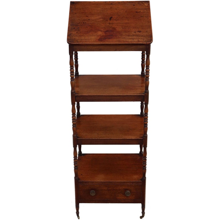 Regency circa 1825 Mahogany Open Bookcase Whatnot Shelves Display ...