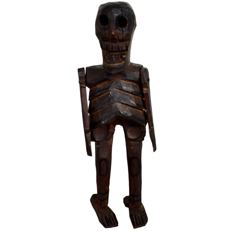 Articulating Wood Skeleton Santo at 1stDibs