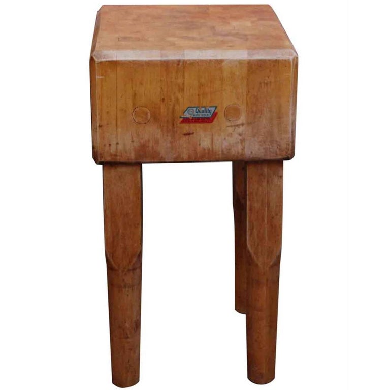1950s Square Smaller Size Solid Maple Butcher Block For Sale at 1stDibs ...