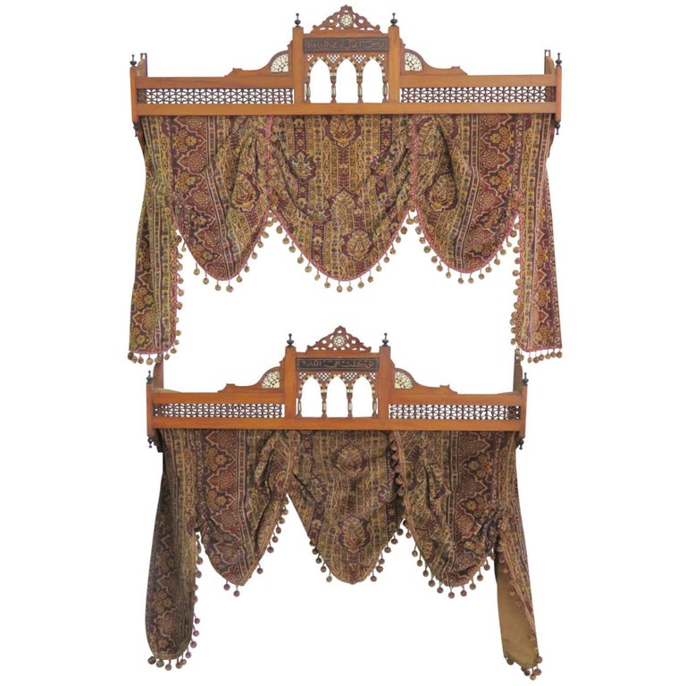 Companion Pair of Moroccan Inlaid Valances For Sale at 1stDibs