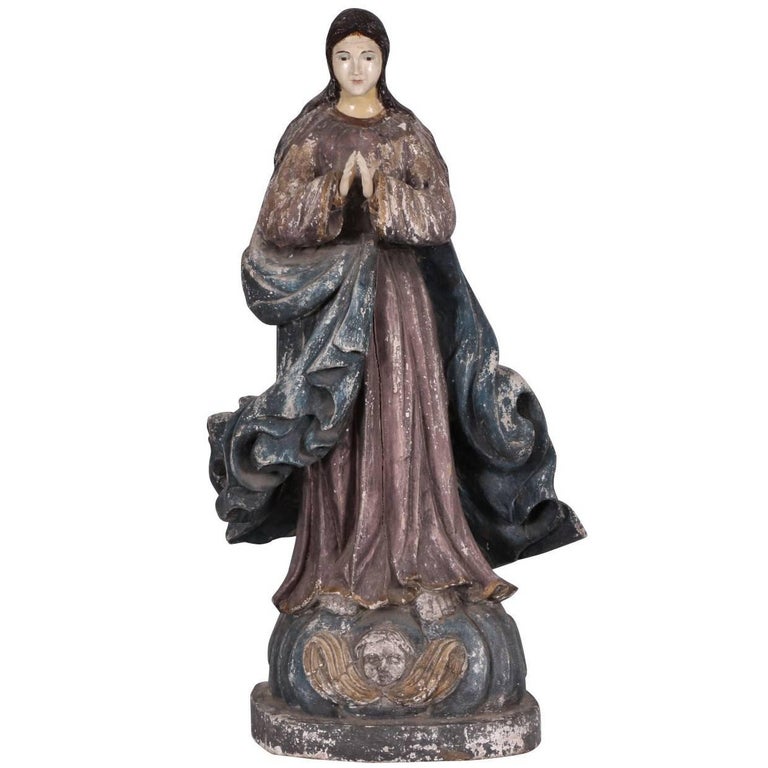 Antique Female Santos Figure at 1stDibs