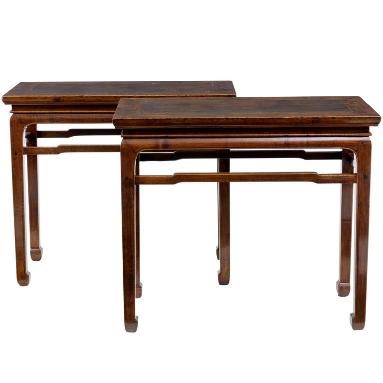 Pair of 19th Century Chinese Hardwood Side Tables at 1stDibs