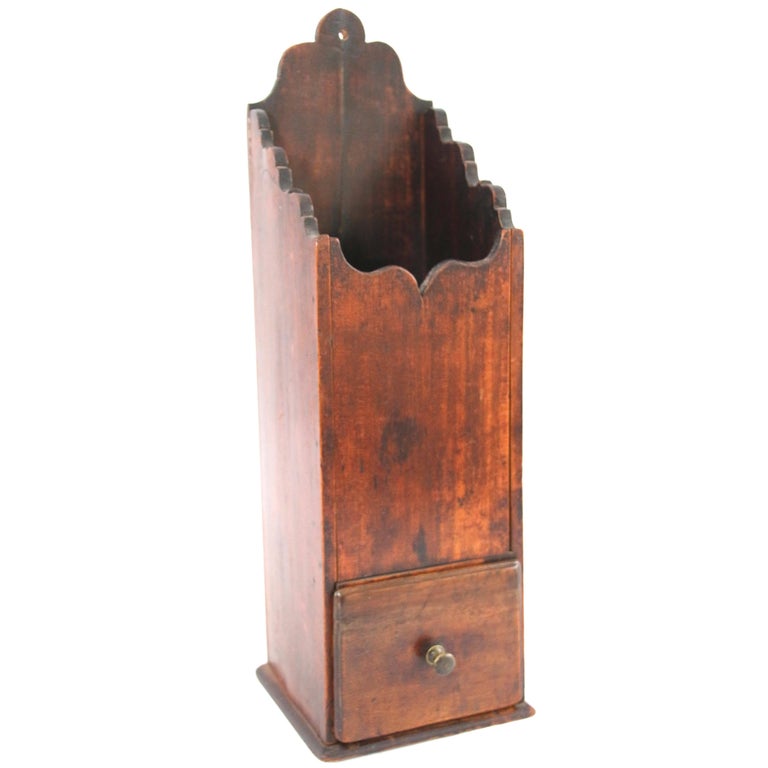 Late 18th Century New England Maple Pipe Box For Sale at 1stDibs