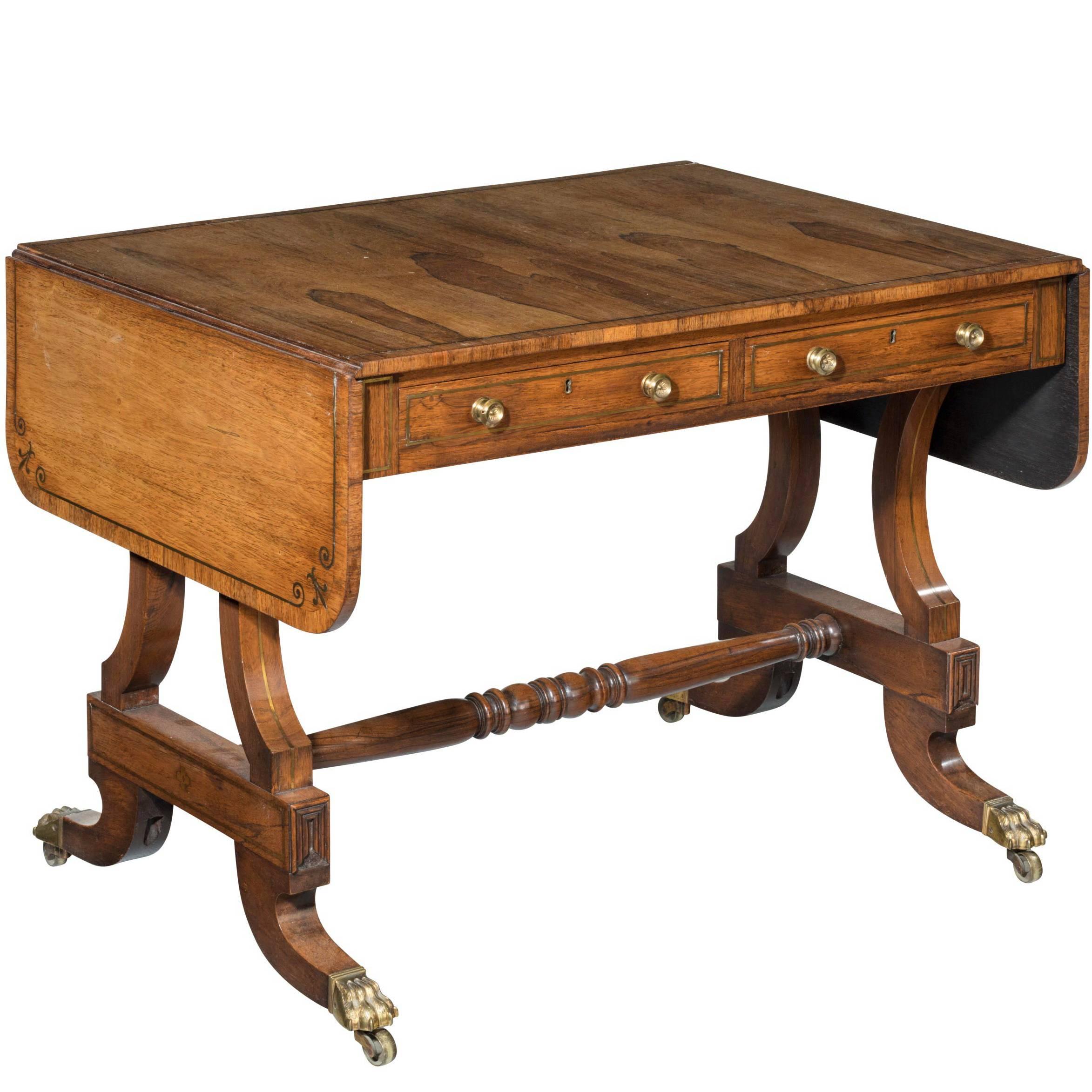 Fine Regency Period Demilune Pier Table For Sale at 1stDibs