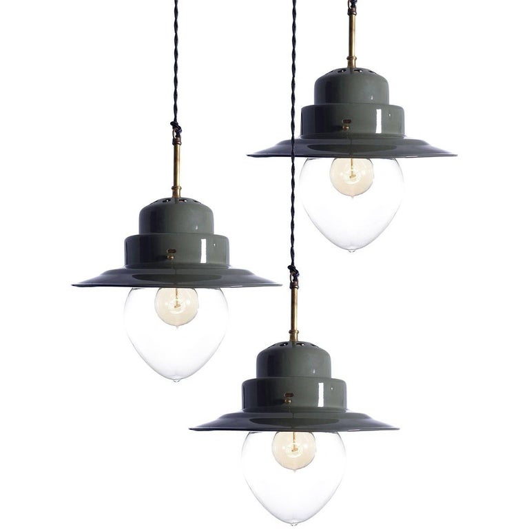 Porcelain Train Station Lamps - Large Collection at 1stdibs