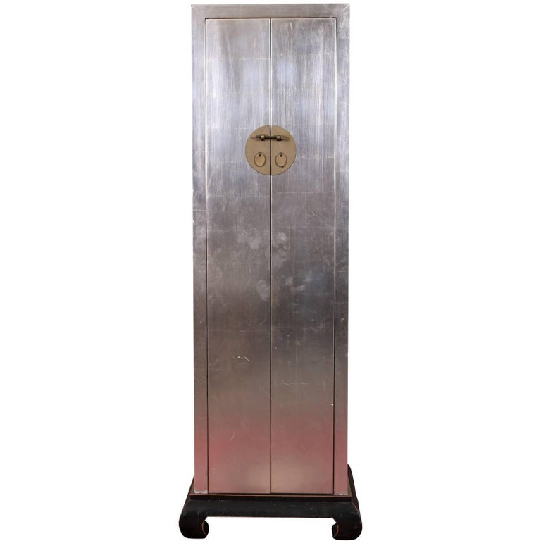 Tall Contemporary Silver Gilt Cabinet at 1stDibs