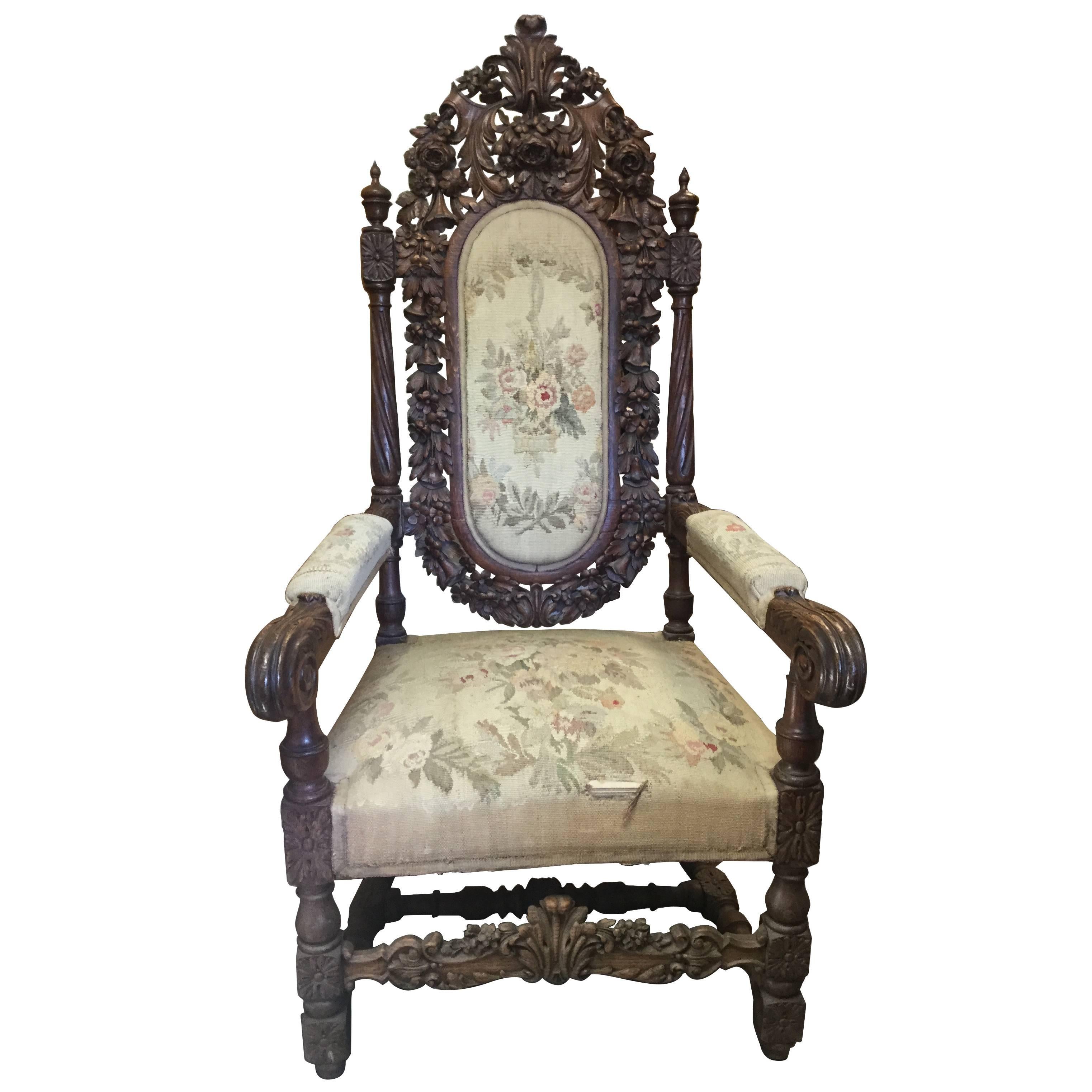 Masonic Temple Throne Chair at 1stdibs