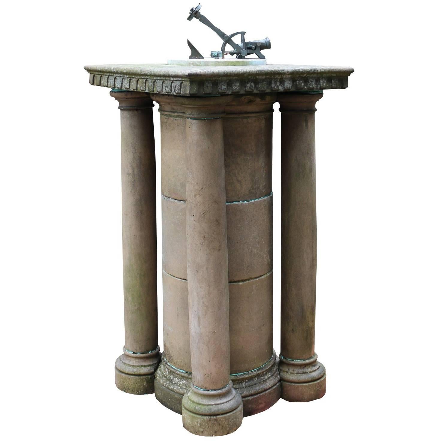 Lefco Glazed Ceramic Sundial at 1stDibs