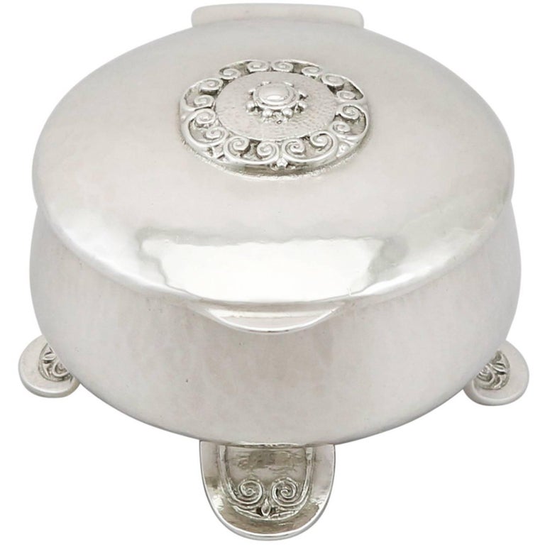 1924 Antique Sterling Silver Trinket Box by Liberty and Co Ltd at 1stDibs