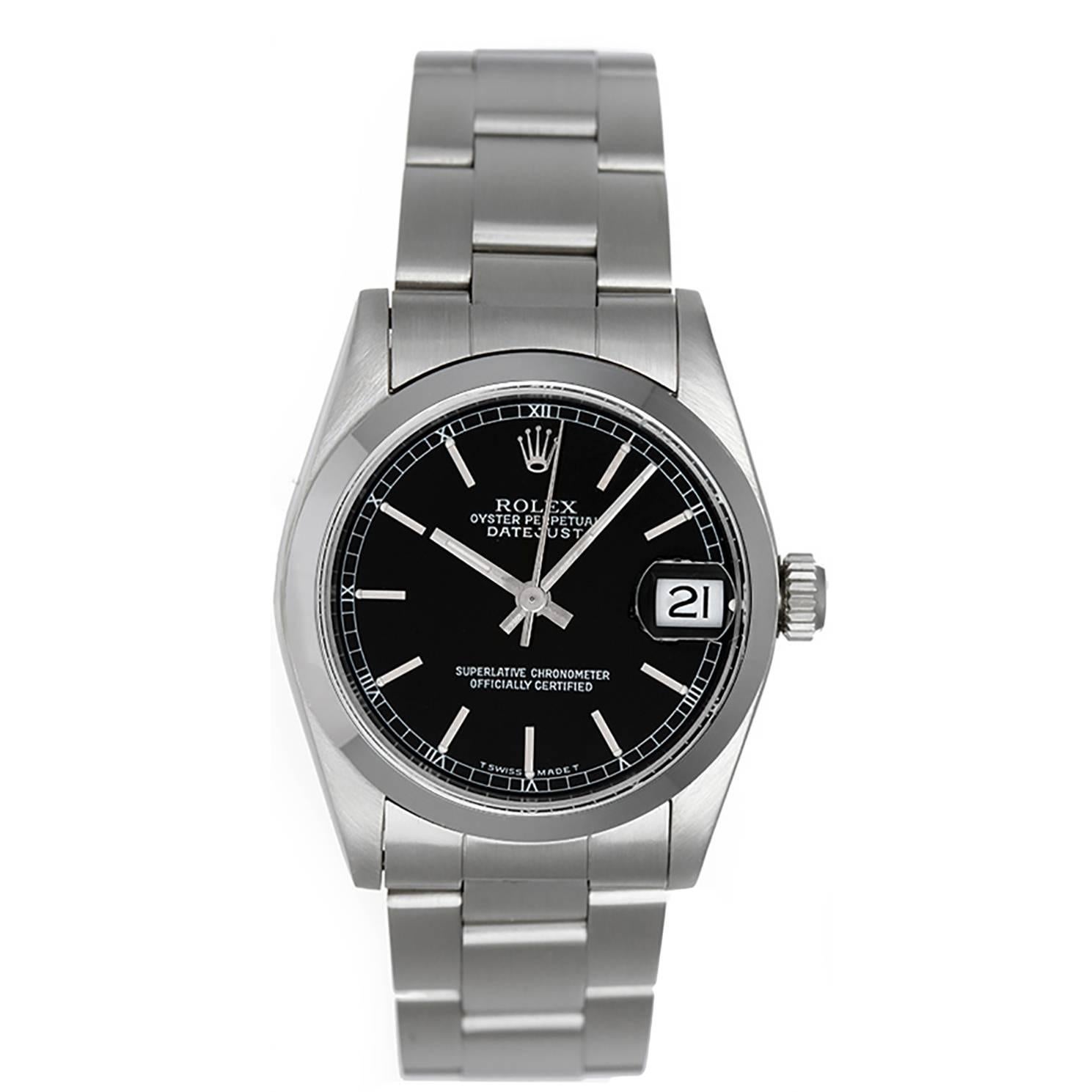 Rolex Stainless Steel Oyster Quartz Color Change Dial Wristwatch Ref ...