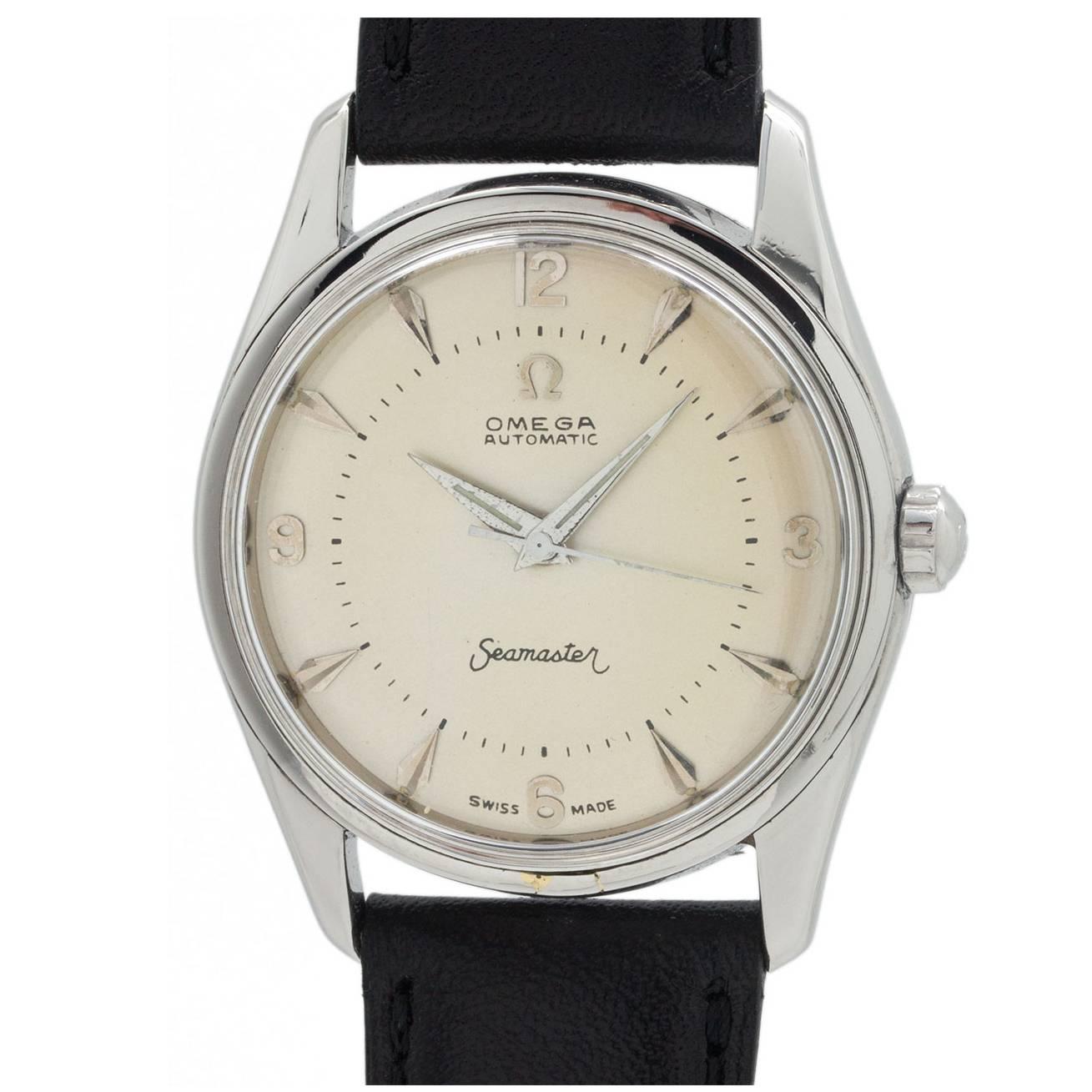 Omega Stainless Steel Seamaster Automatic wristwatch ref 28695 at 1stDibs