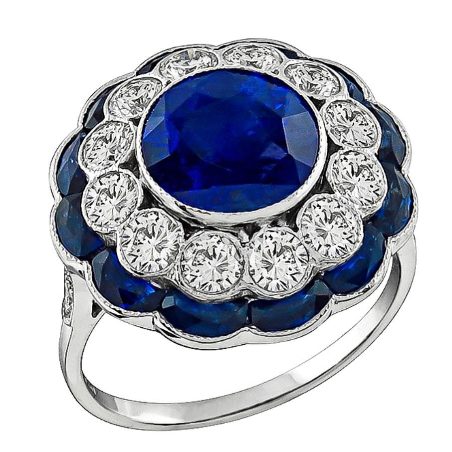 Chopard Diamond Sapphire Wave White Gold Ring For Sale at 1stDibs
