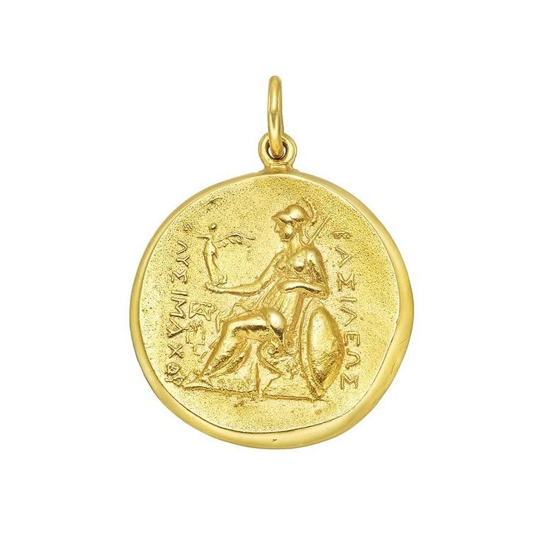 Gold Athena Pendant at 1stDibs