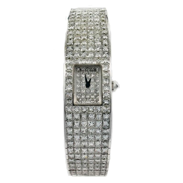 Christopher Designs white gold diamond quartz Wristwatch at 1stDibs