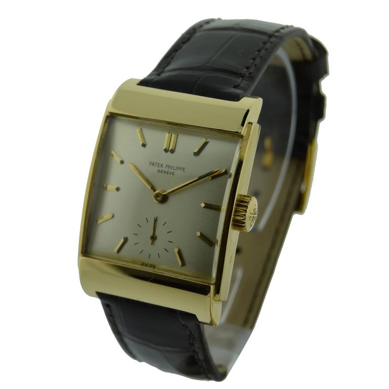 Patek Philippe Yellow Gold Sterling Silver Wristwatch at 1stDibs ...