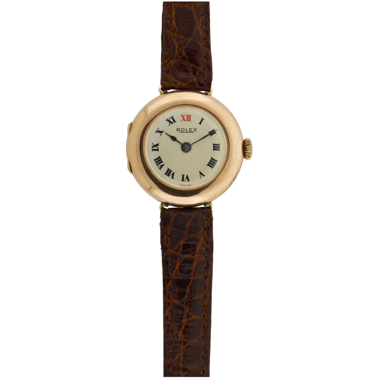 Rolex Wilsdorf and Davis Ladies Yellow Gold Wristwatch For Sale at 1stdibs