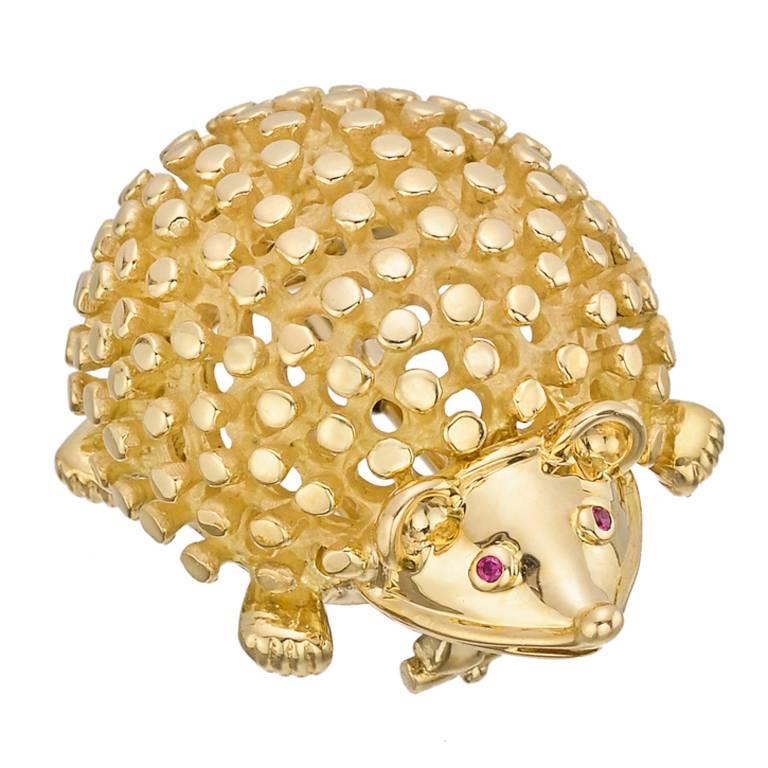 Hedgehog Pin - 3 For Sale on 1stDibs