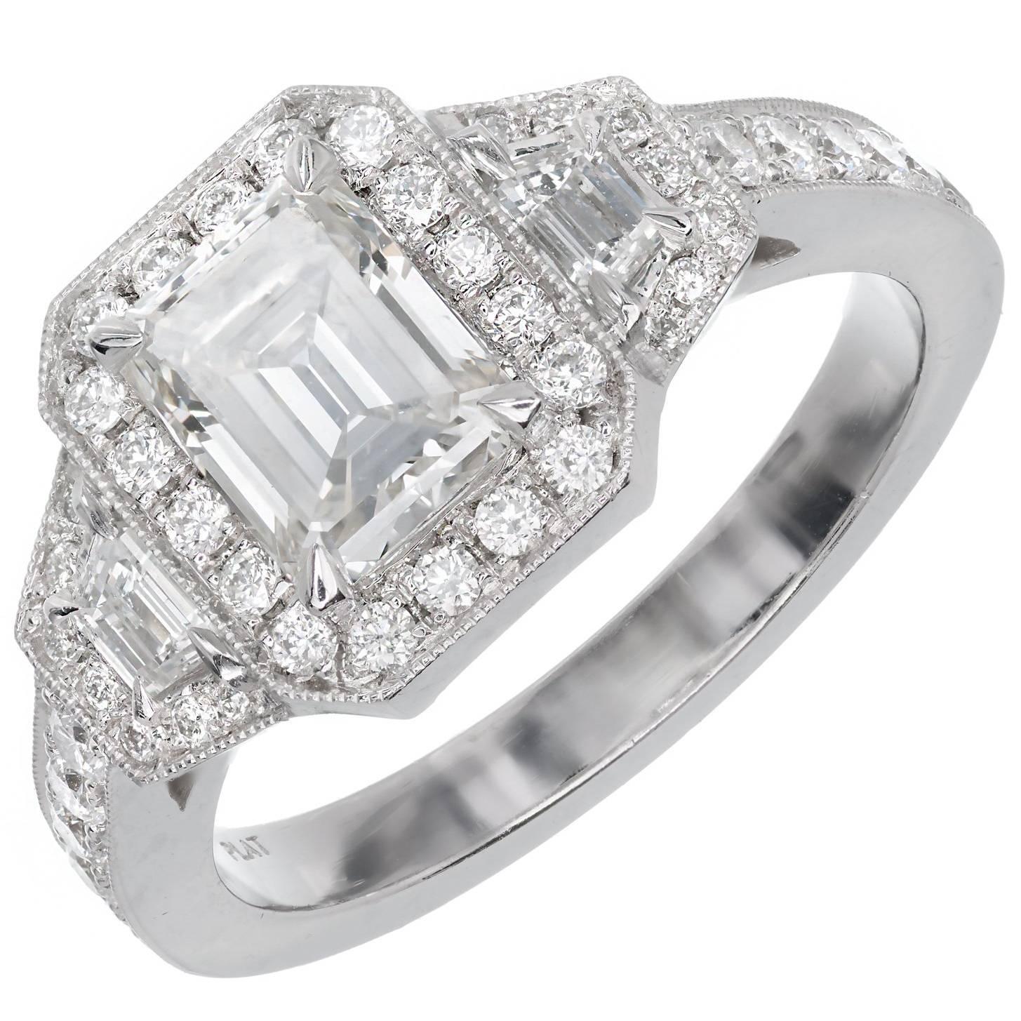 Vintage 1.11 Carat Diamond Engagement Ring For Sale at 1stDibs