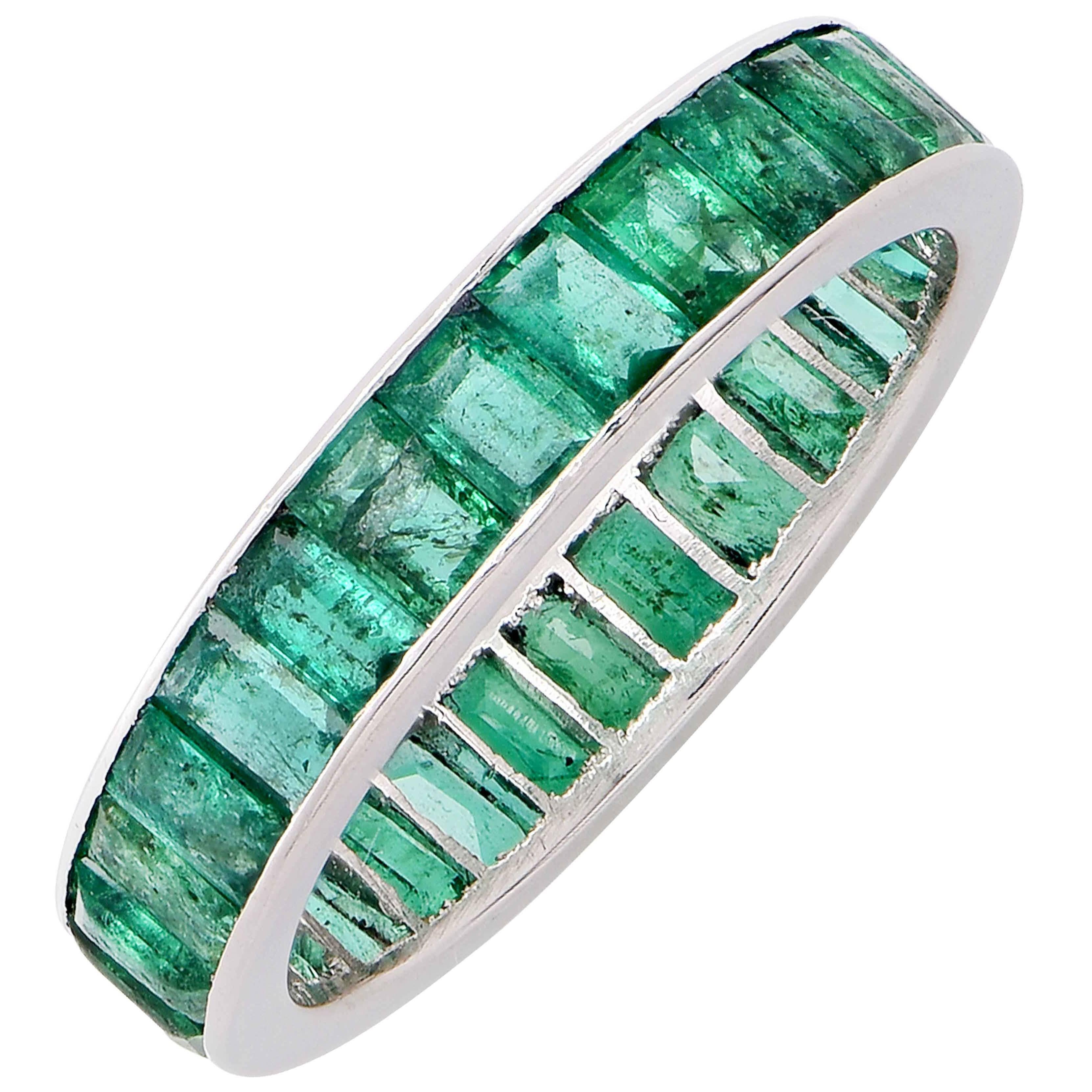 Natural Emerald Eternity Band at 1stDibs