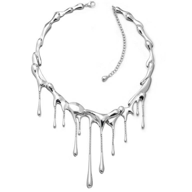 Lucy Quatermaine Sterling Silver Drip Collar Necklace at 1stDibs