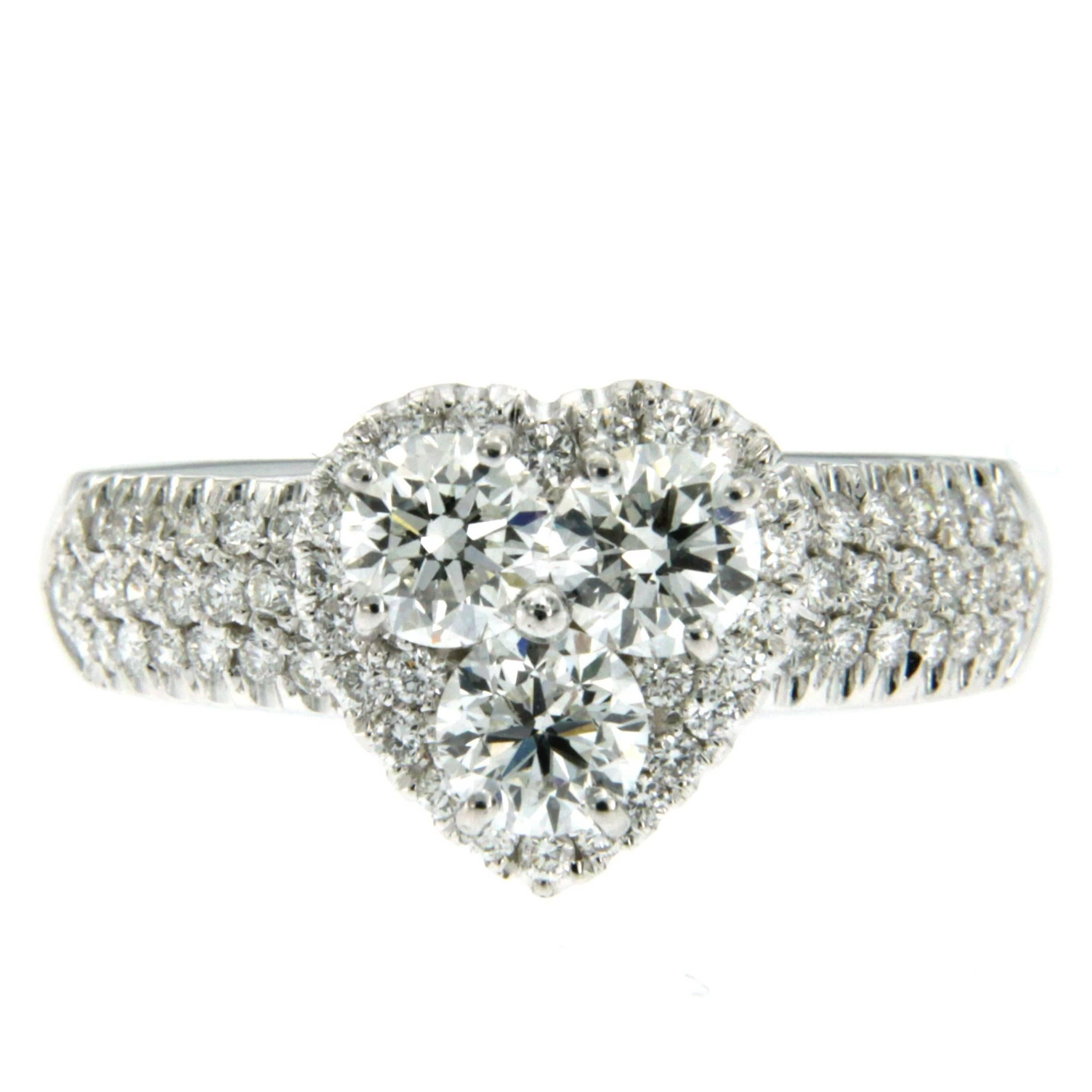 Diamond Gold Heart Ring at 1stDibs